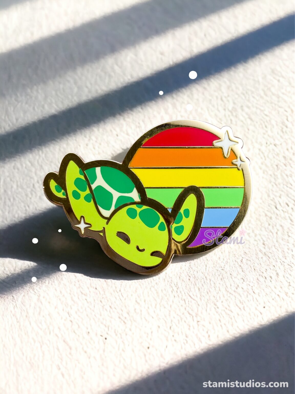 LGBTQ+ Turtle Pin - Stami Studios